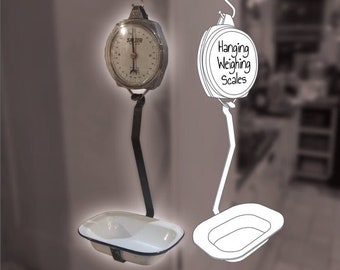 Antique Weighing Scales / French Kitchen Balance / Wrought Iron and ...