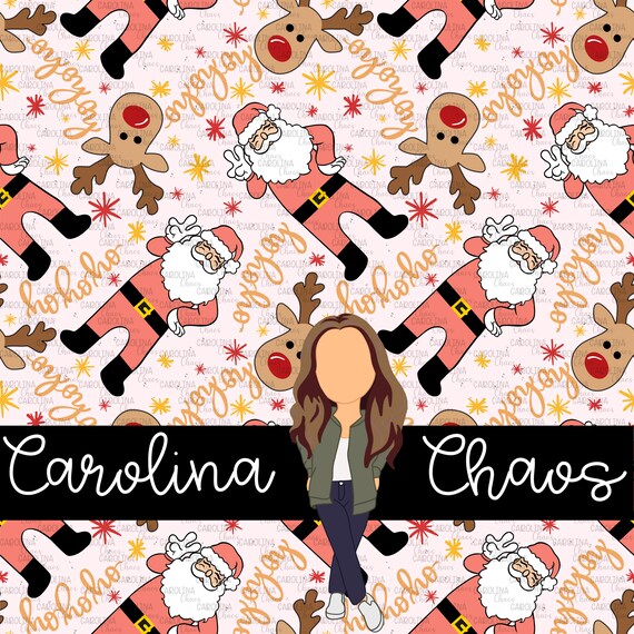 Peace Sign Santa Seamless File - Etsy