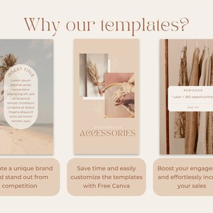 Instagram Story Template Boho - Instagram Boho Template Canva - Neutral ...
