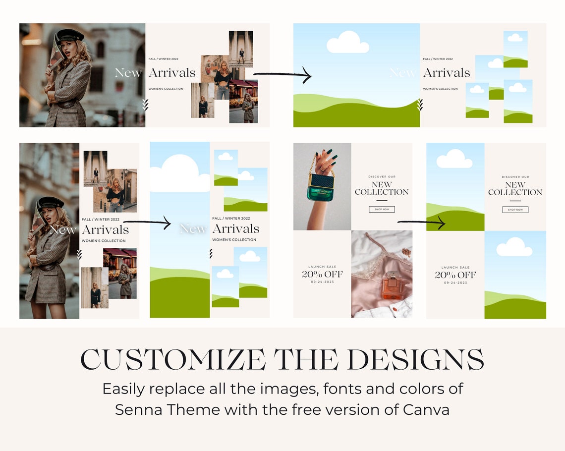 Shopify Theme Template Aesthetic Shopify Template Minimal - Etsy