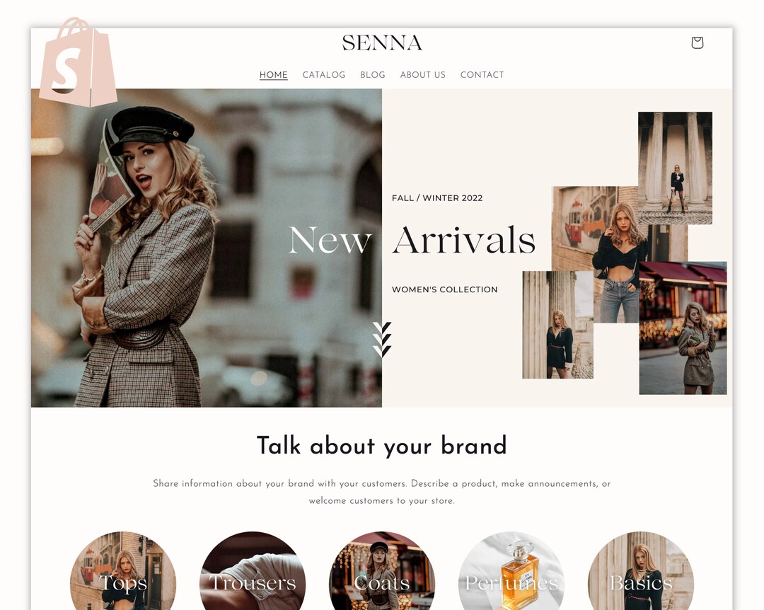 Shopify Theme Template Aesthetic Shopify Template Minimal - Etsy