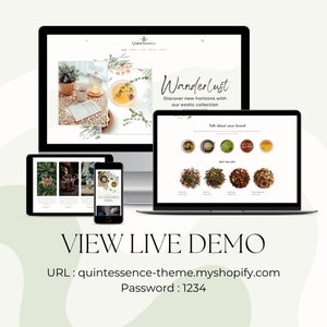 Elegant Shopify Theme Nature Shopify Template Minimalist - Etsy