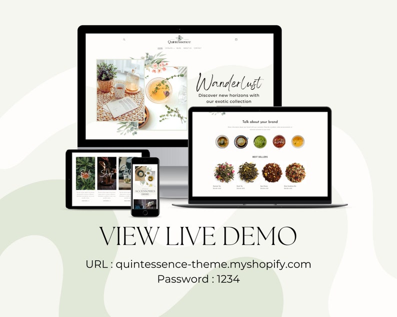 Elegant Shopify Theme Nature Shopify Template Minimalist - Etsy