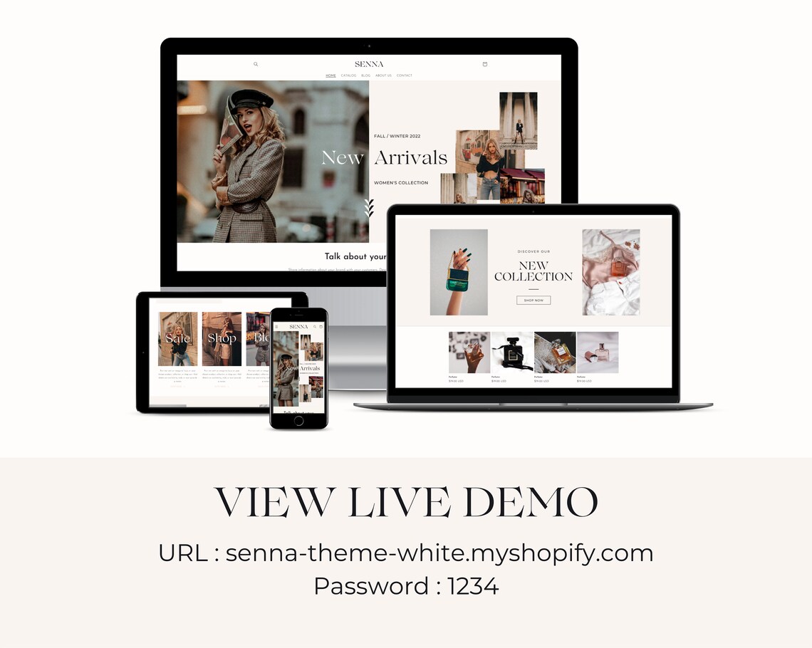 Shopify Theme Template Aesthetic Shopify Template Minimal - Etsy