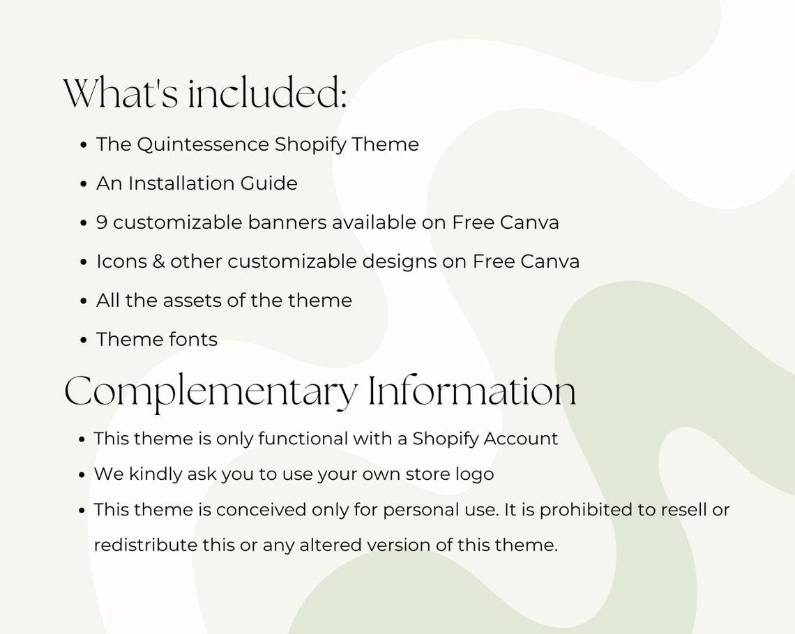 Elegant Shopify Theme Nature Shopify Template Minimalist - Etsy