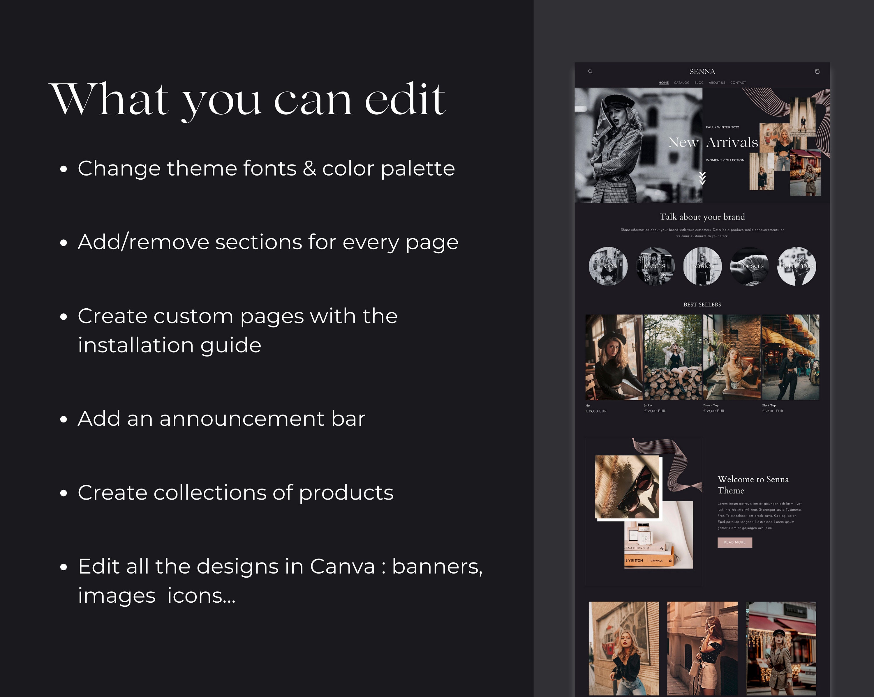 Shopify Theme - Dark Shopify Template - Aesthetic Shopify Website ...