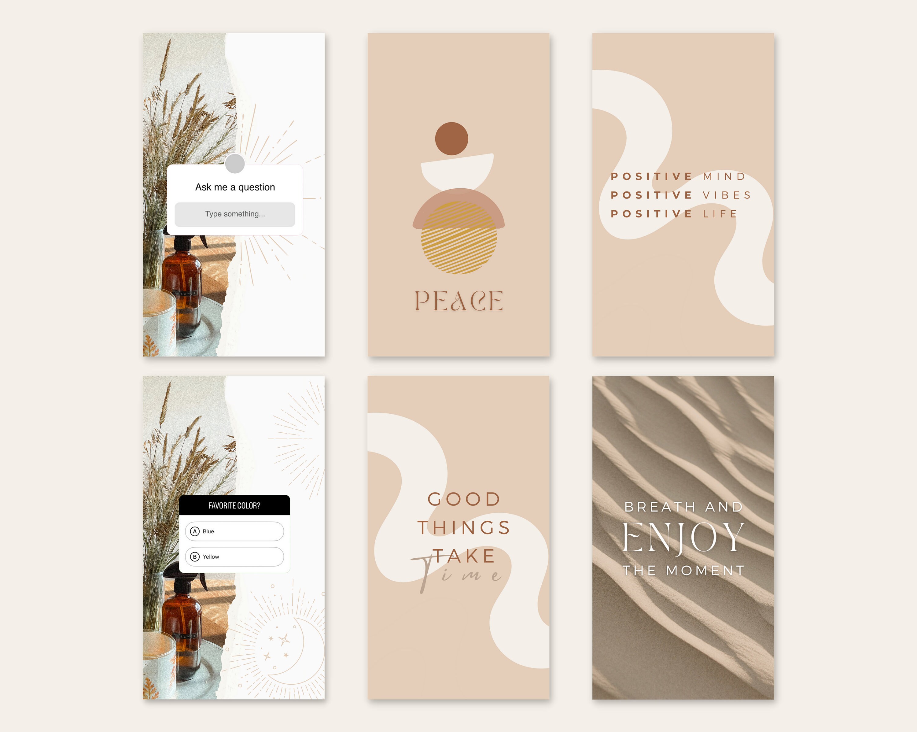 Instagram Story Template Boho Instagram Boho Template Canva Neutral ...