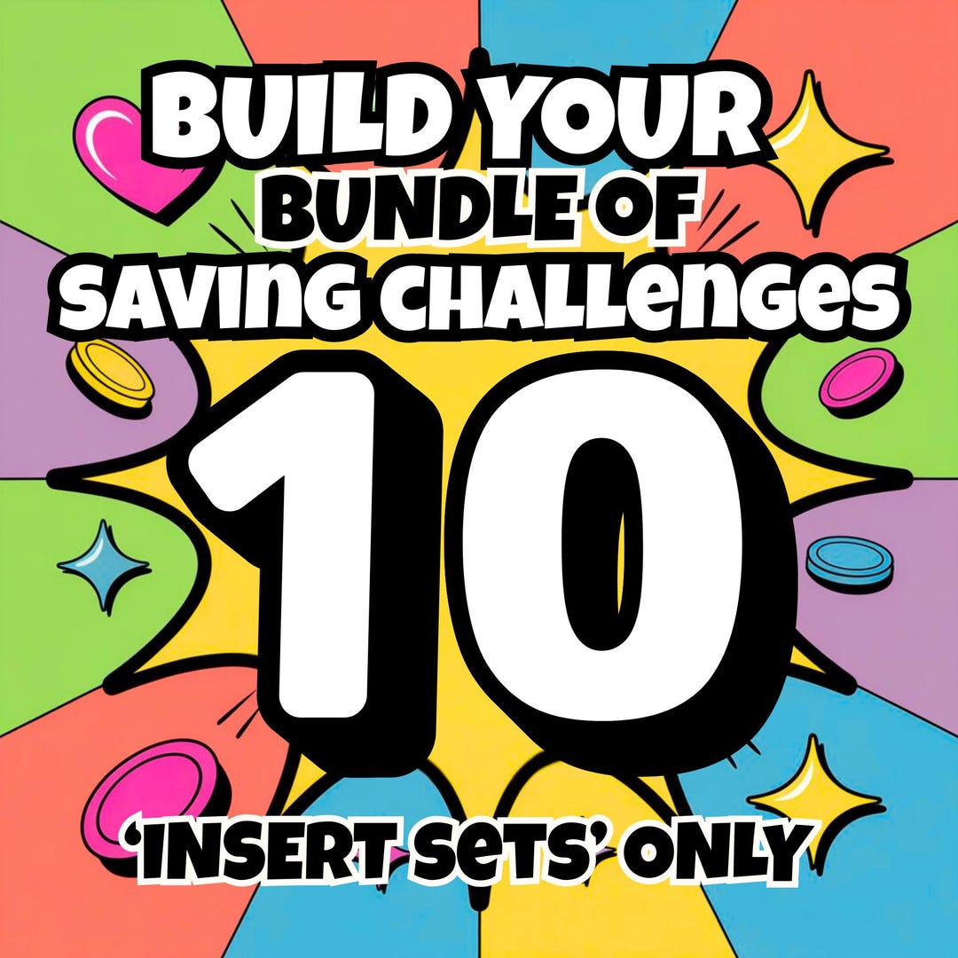 Build Your Bundle Savings Challenges | 10 A6 Insert Sets | Cash ...