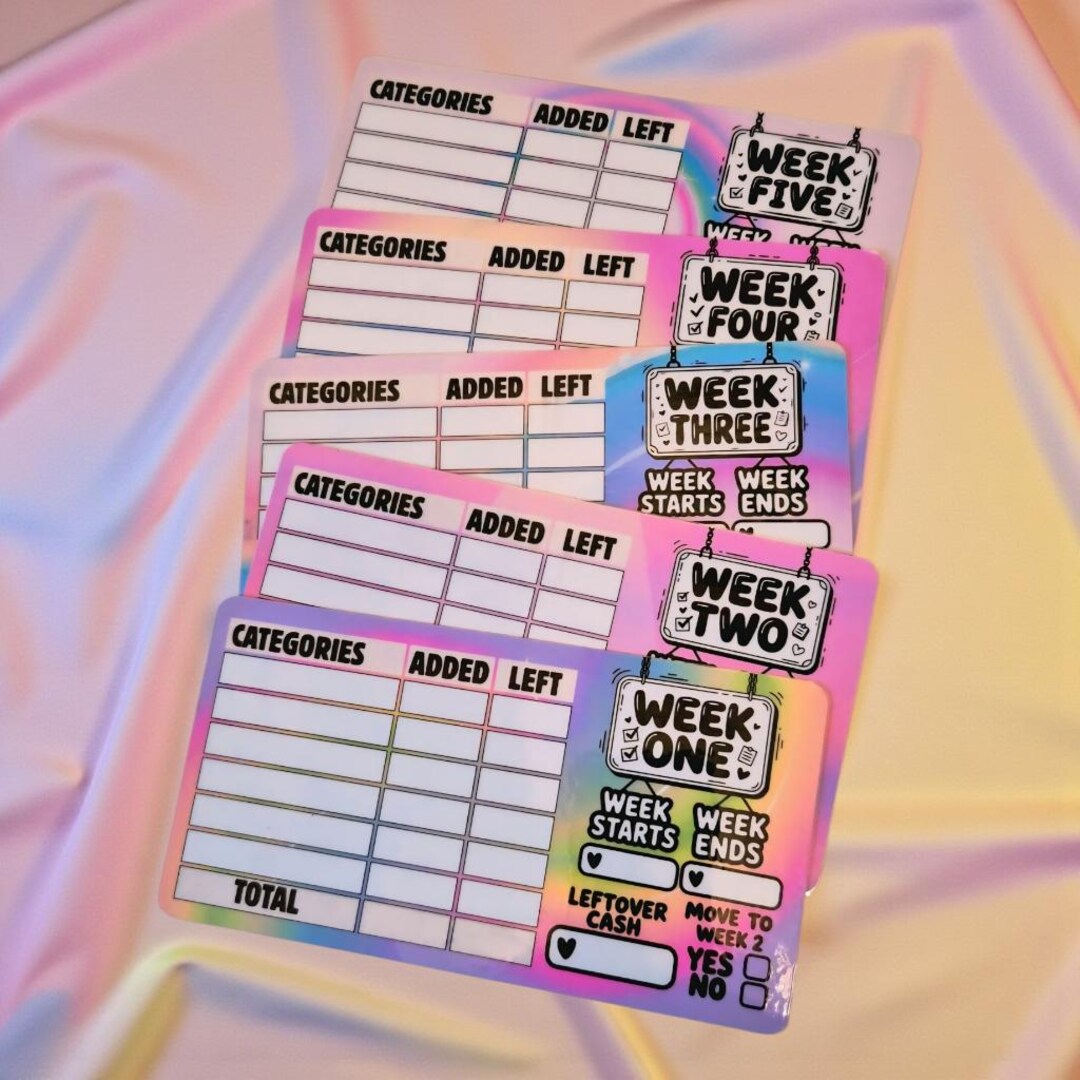 A6 Weekly Cash Envelope Tracker Inserts | Budget Planner Set of 5 - Etsy UK