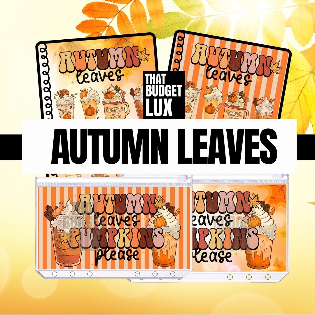 Autumn Leaves Pumpkins Please Savings Challenge Fun Seasonal Cash ...