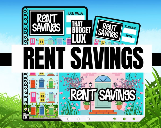 Rent Savings Tracker With Matching Zipper Cash Envelope Budget-friendly ...