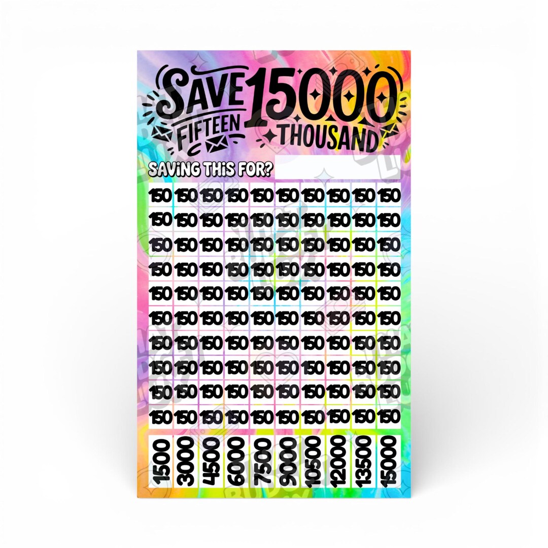Ascend 15000 A6 Insert Only | Physical Savings Tracker | Cash Envelope ...