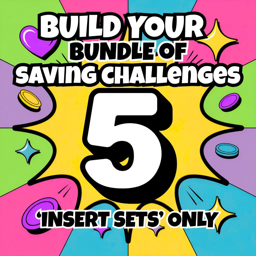 Build Your Bundle Savings Challenges | 5 A6 Insert Sets | Cash Stuffing ...