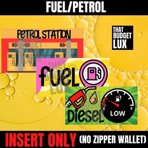 Petrol, Fuel, Diesel, Gas Zipper Cash Envelope/wallet Savings Tracker ...