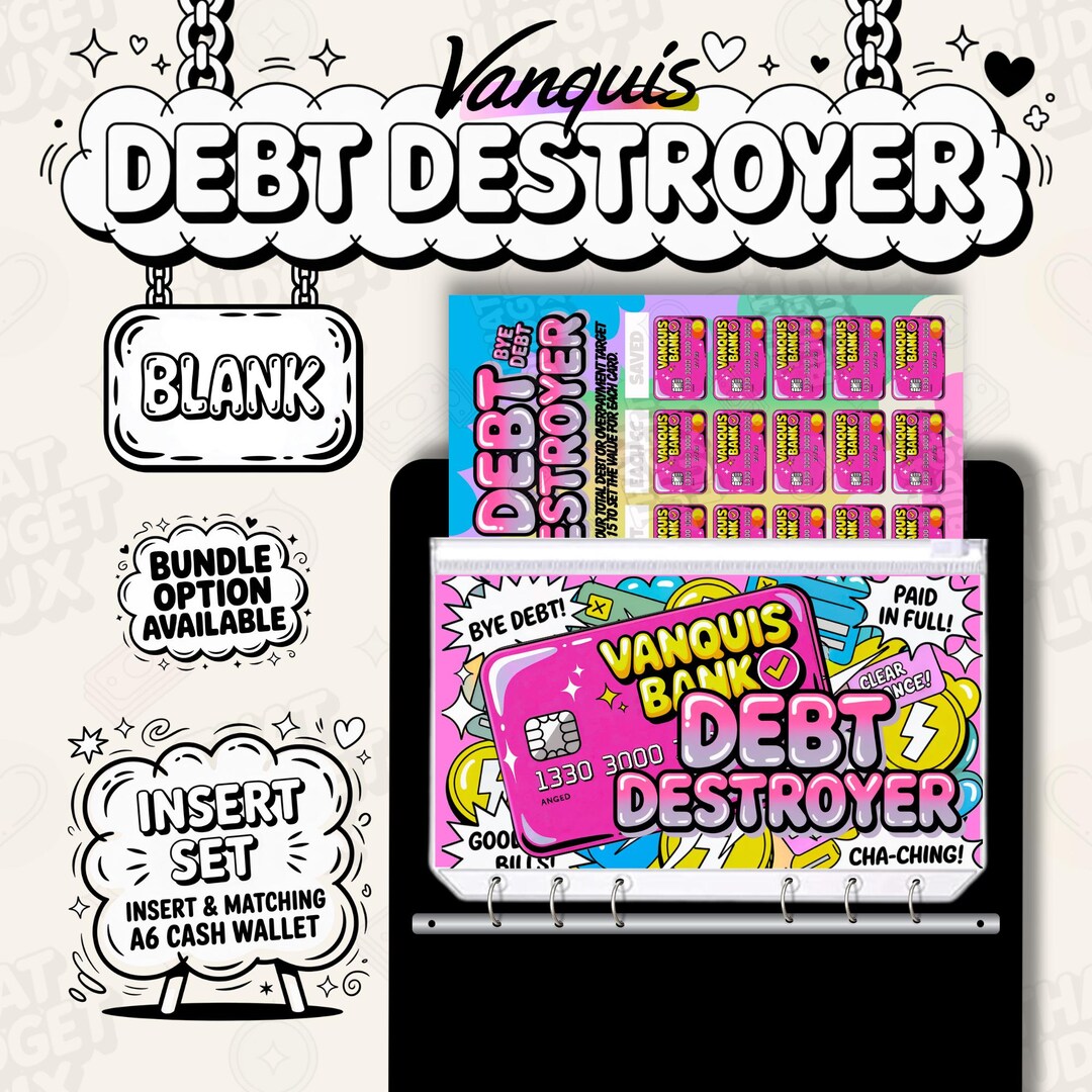 Debt Destroyer Savings Challenge A6 | Vanquis Credit Card | Physical ...