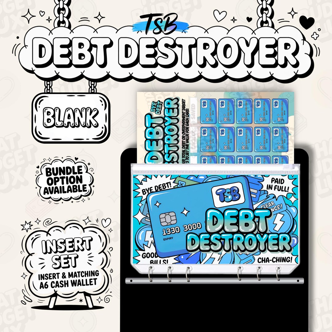Debt Destroyer Savings Challenge A6 | TSB Credit Card | Physical ...