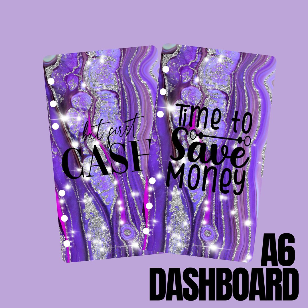 Purple Budget Dashboard, Planner, Motivational Inspirational Quote ...