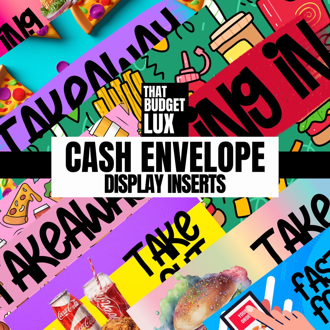 Takeaway, Eating Out, Food Themed Cash Envelope Budgeting Cash Stuffing ...