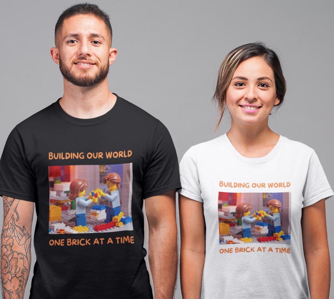 Building Our World One Brick at A Time Unisex Heavy Cotton Tee - Etsy