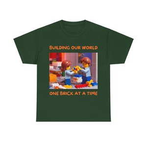 Building Our World One Brick at A Time Unisex Heavy Cotton Tee - Etsy