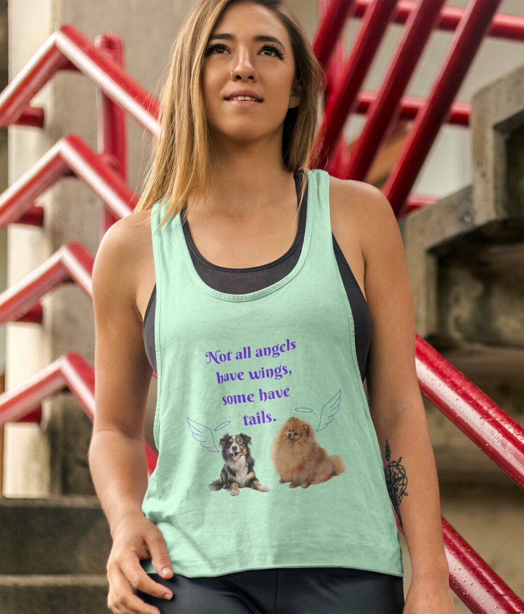 Not All Angels Have Wings Some Have Tails Women's Ideal Racerback Tank - Etsy