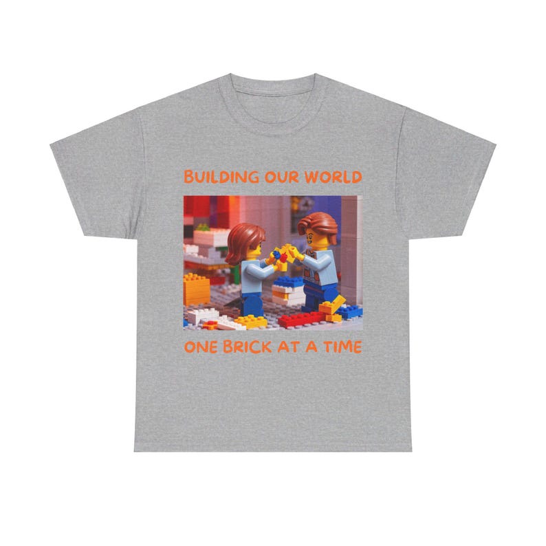 Building Our World One Brick at A Time Unisex Heavy Cotton Tee - Etsy