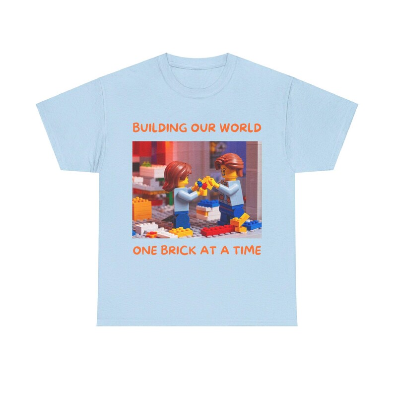 Building Our World One Brick at A Time Unisex Heavy Cotton Tee - Etsy