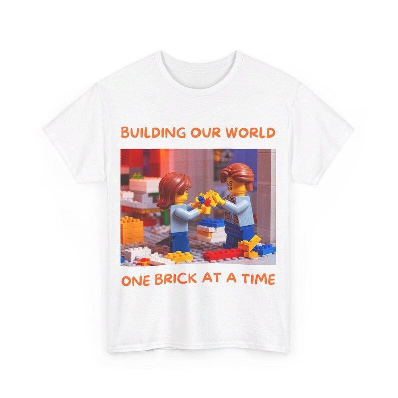 Building Our World One Brick at A Time Unisex Heavy Cotton Tee - Etsy