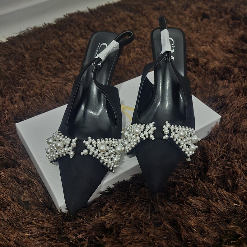 Black Pearl Heels - Etsy