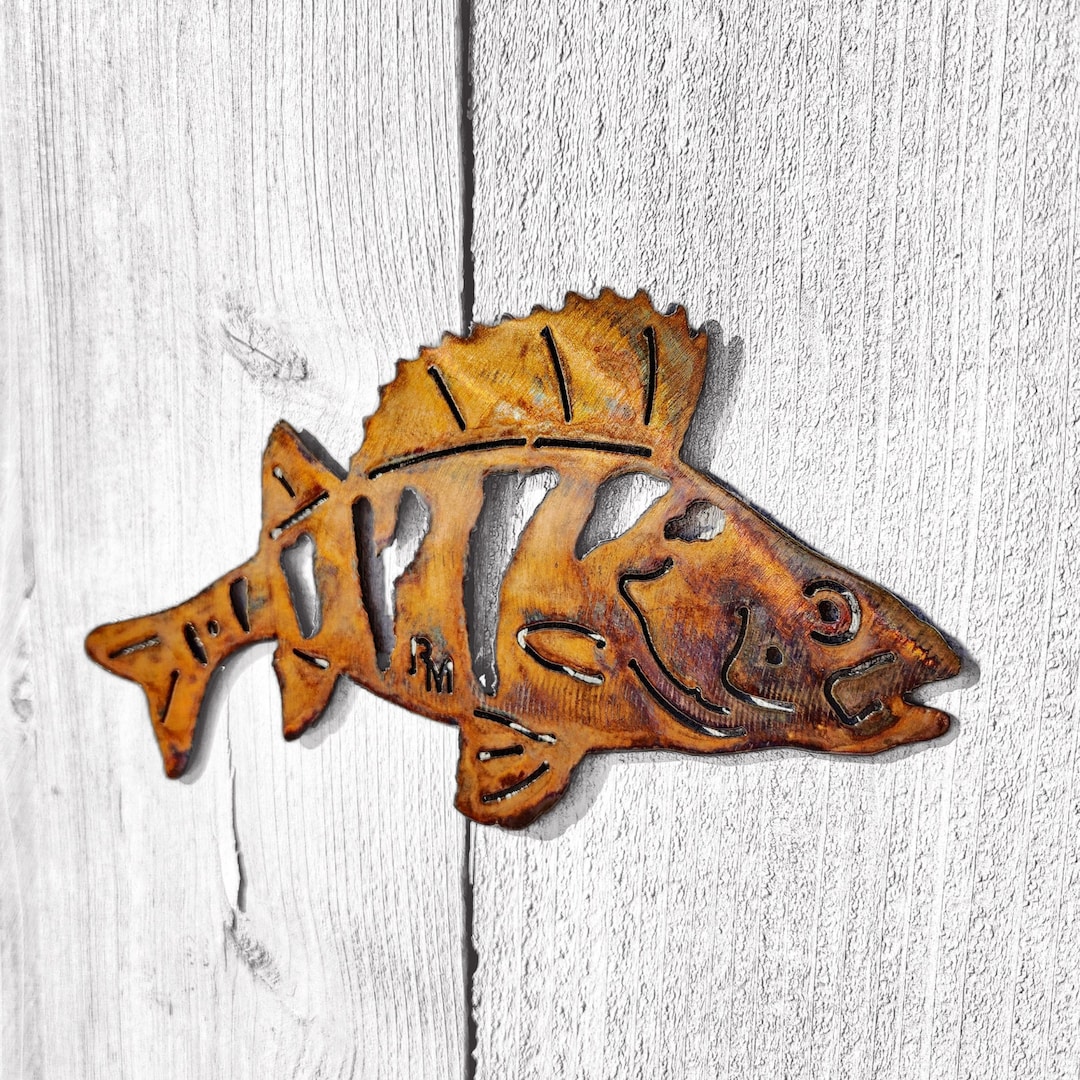 Perch Fish Lake House Wall Art Metal Fish Theme Wall Decoration for ...