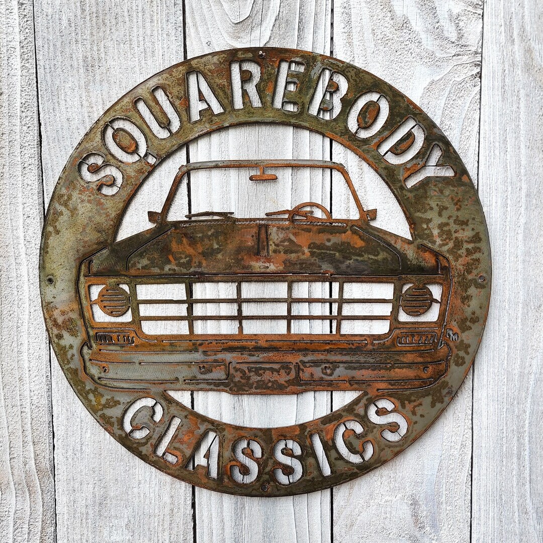Squarebody Classics Truck Metal Wall Art / Squarebody Chevy Art / Truck ...
