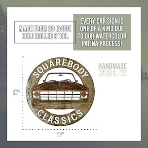 Squarebody Classics Truck Metal Wall Art / Squarebody Chevy Art / Truck ...