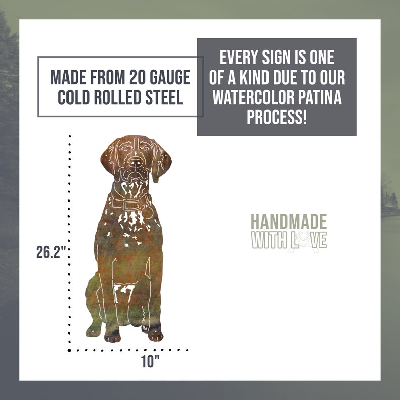 German Shorthaired Pointer Sign for Home / Copper GSP Dog - Etsy