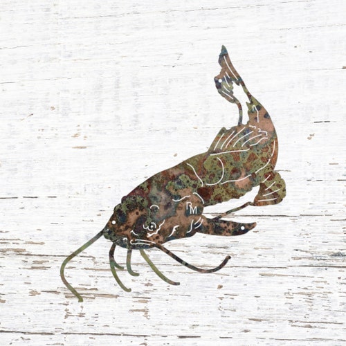 Industrial Rustic Catfish Metal Sign - Etsy