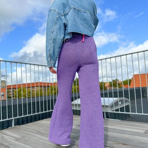 Knitting Pattern PDF ENGLISH | High-waisted Straight Leg Knitted Pants ...
