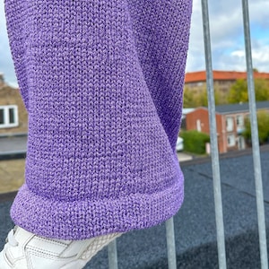 Knitting Pattern PDF ENGLISH | High-waisted Straight Leg Knitted Pants ...