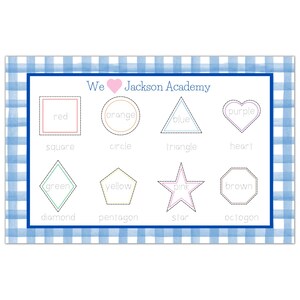 Personalized Kids Placemat Laminated Learning Letters Tracing Mat Shape ...