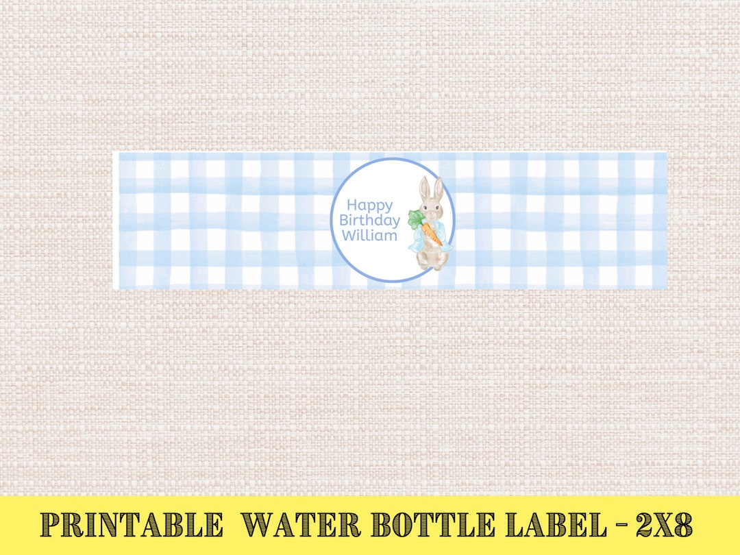 PRINTABLE Peter Rabbit Bunny Birthday Party Water Bottle Labels, Sweet ...