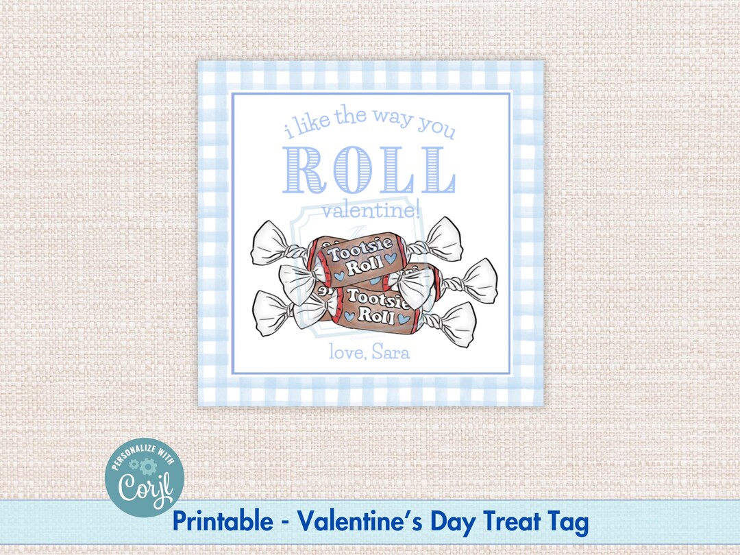 PRINTABLE Valentine's Day Gift Tag Kids Class Party, Like the Way You ...