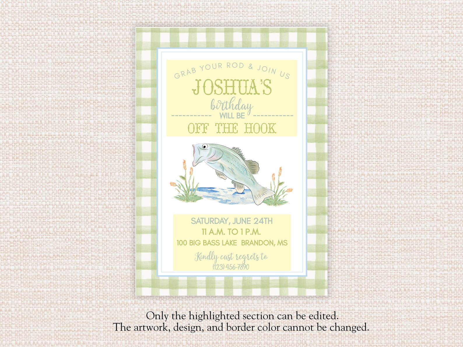 Two the Bayou Theme Birthday Invitation - Watercolor Printable Template ...