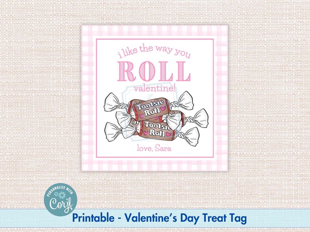 PRINTABLE Valentine's Day Gift Tag Kids Class Party, Like the Way You ...