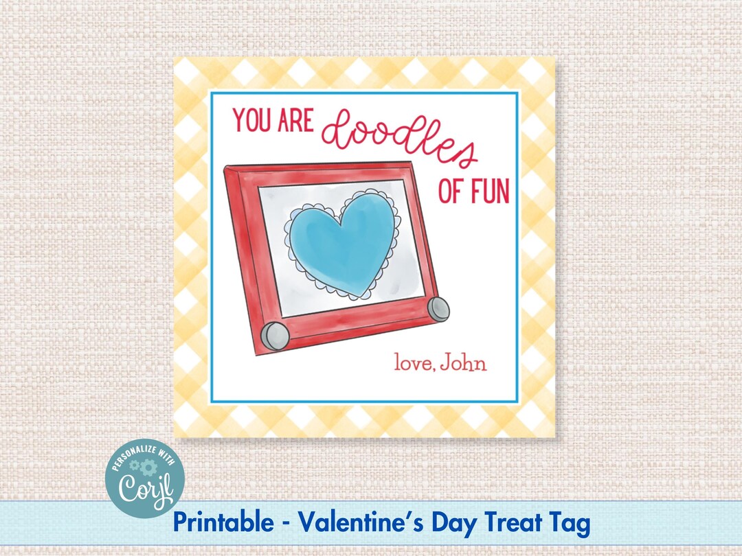 PRINTABLE Valentine's Day Tags for Kids Class Party | Watercolor ...