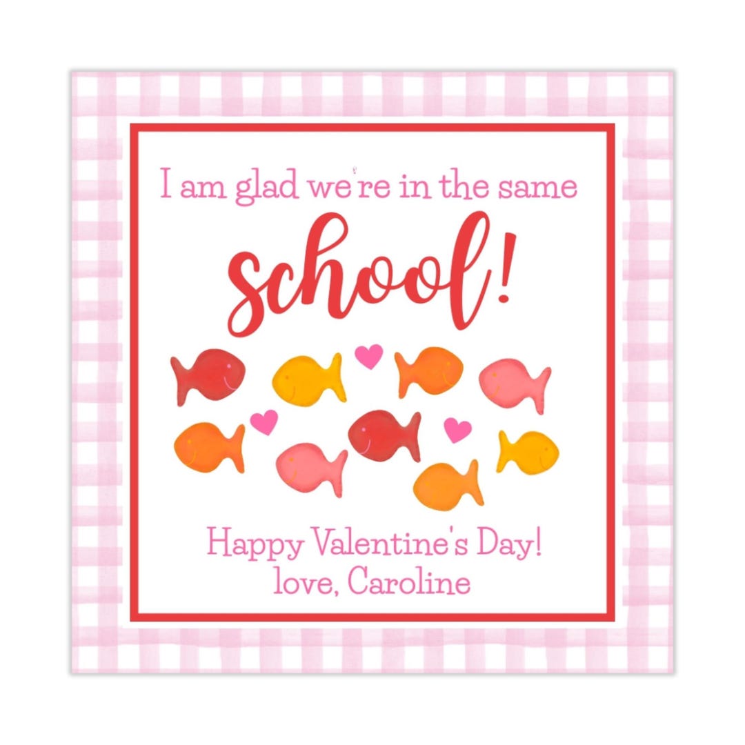 Printable Valentine Cards for Kids | Goldfish Valentine for Classroom ...