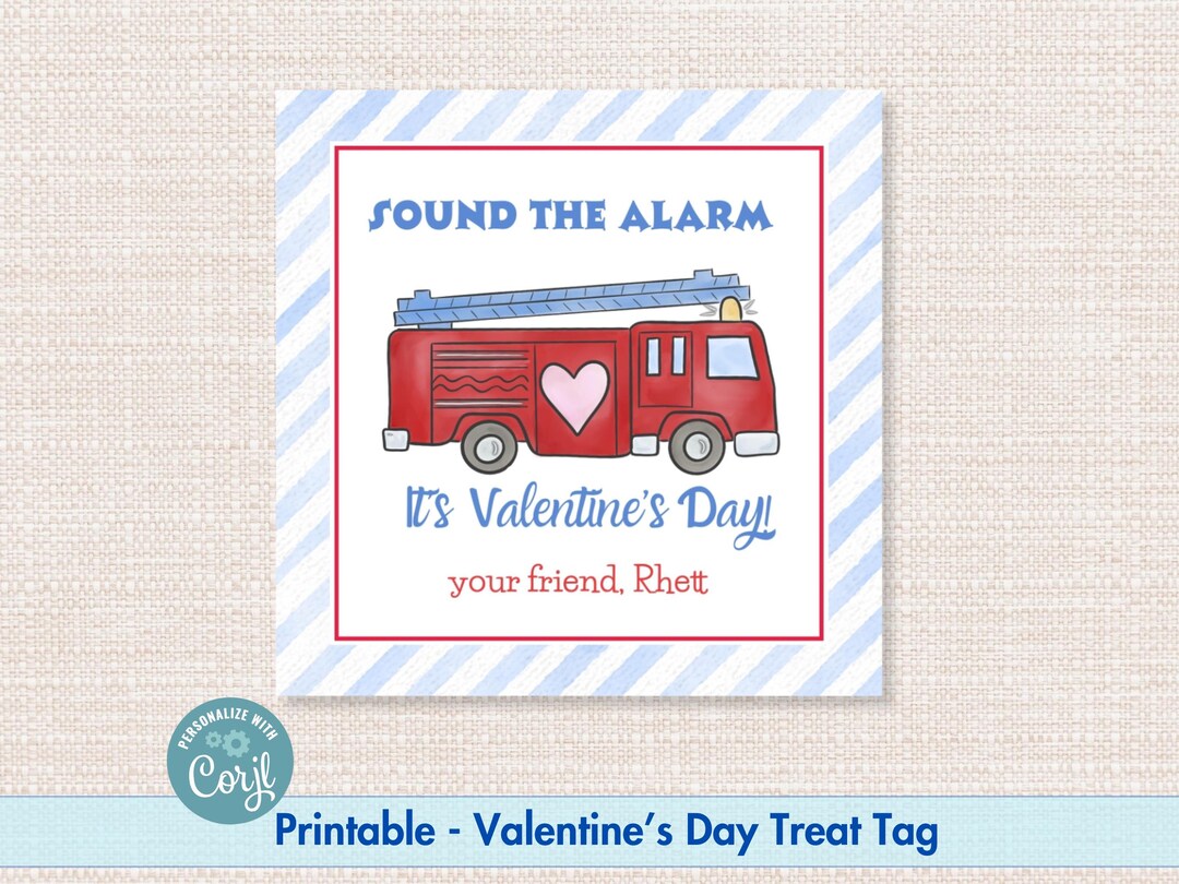 PRINTABLE Valentine's Day Tags for Kids Class Party Watercolor ...