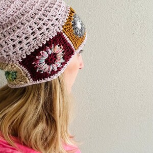 The Madison: Crochet Hat,flower Accent Hat, Slouchy Beanie, Women’s ...
