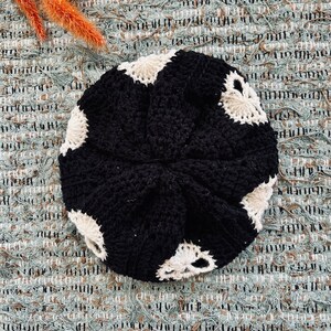 The Crush:crochet Hat,skull Hat,skull Square Beanie,skull Patchwork ...