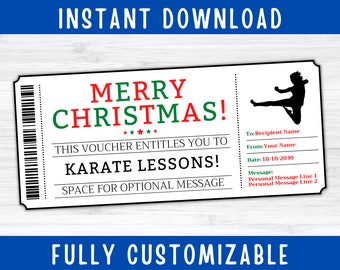 Karate Voucher - Etsy