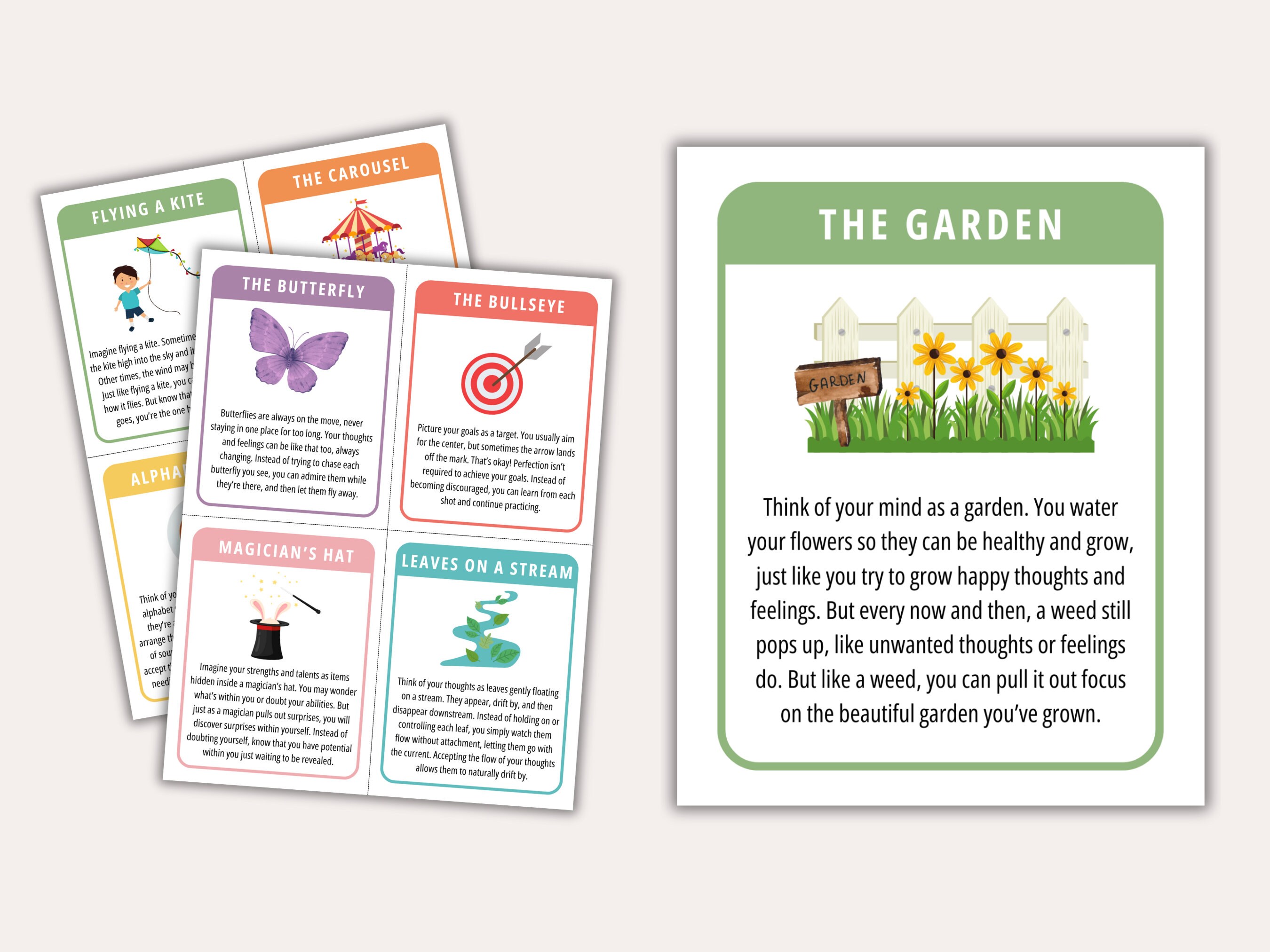 ACT Metaphor Flash Cards Acceptance and Commitment Therapy - Etsy