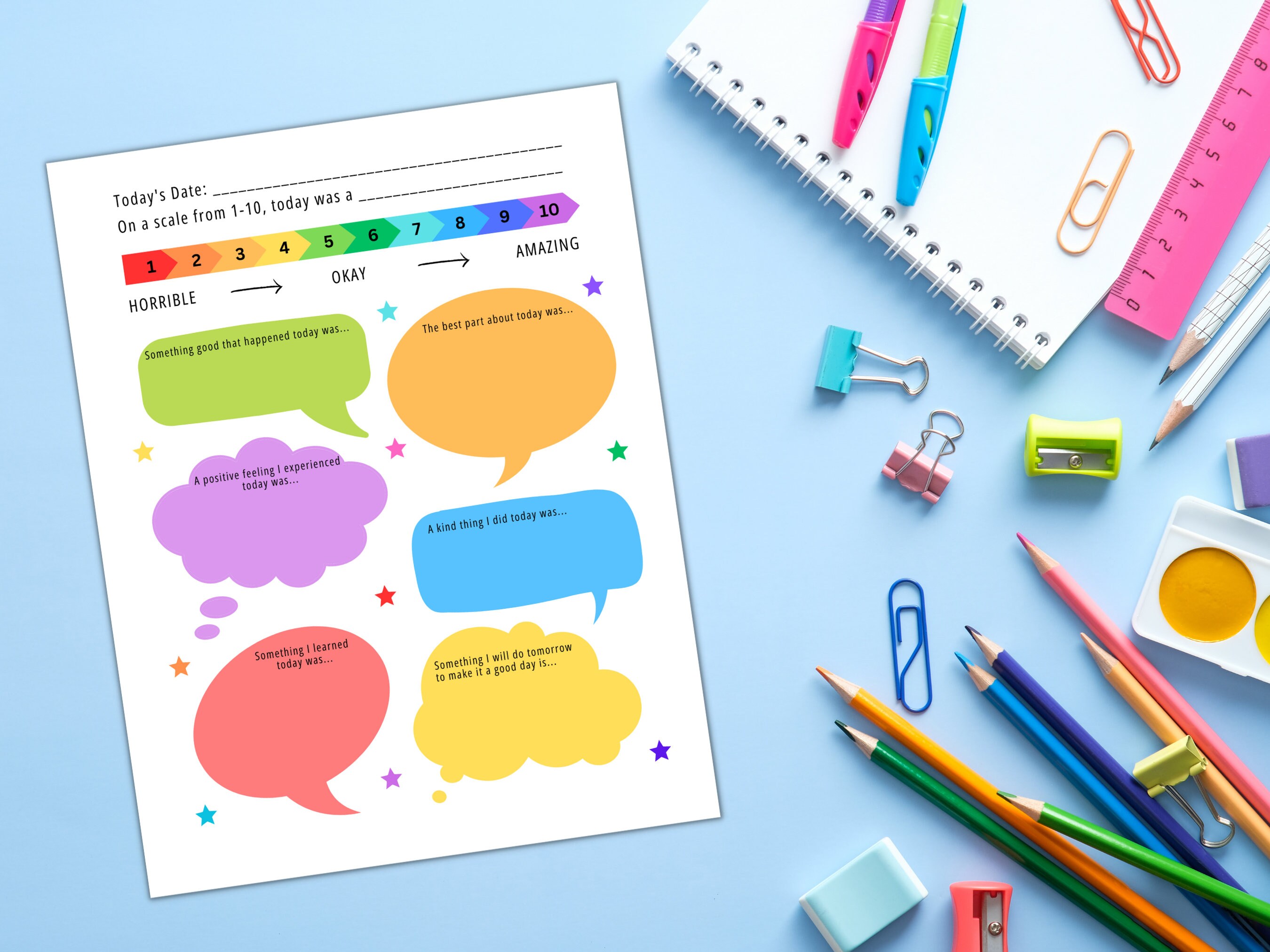 Daily Reflection for Kids, Mental Health Check In, School Counselor ...