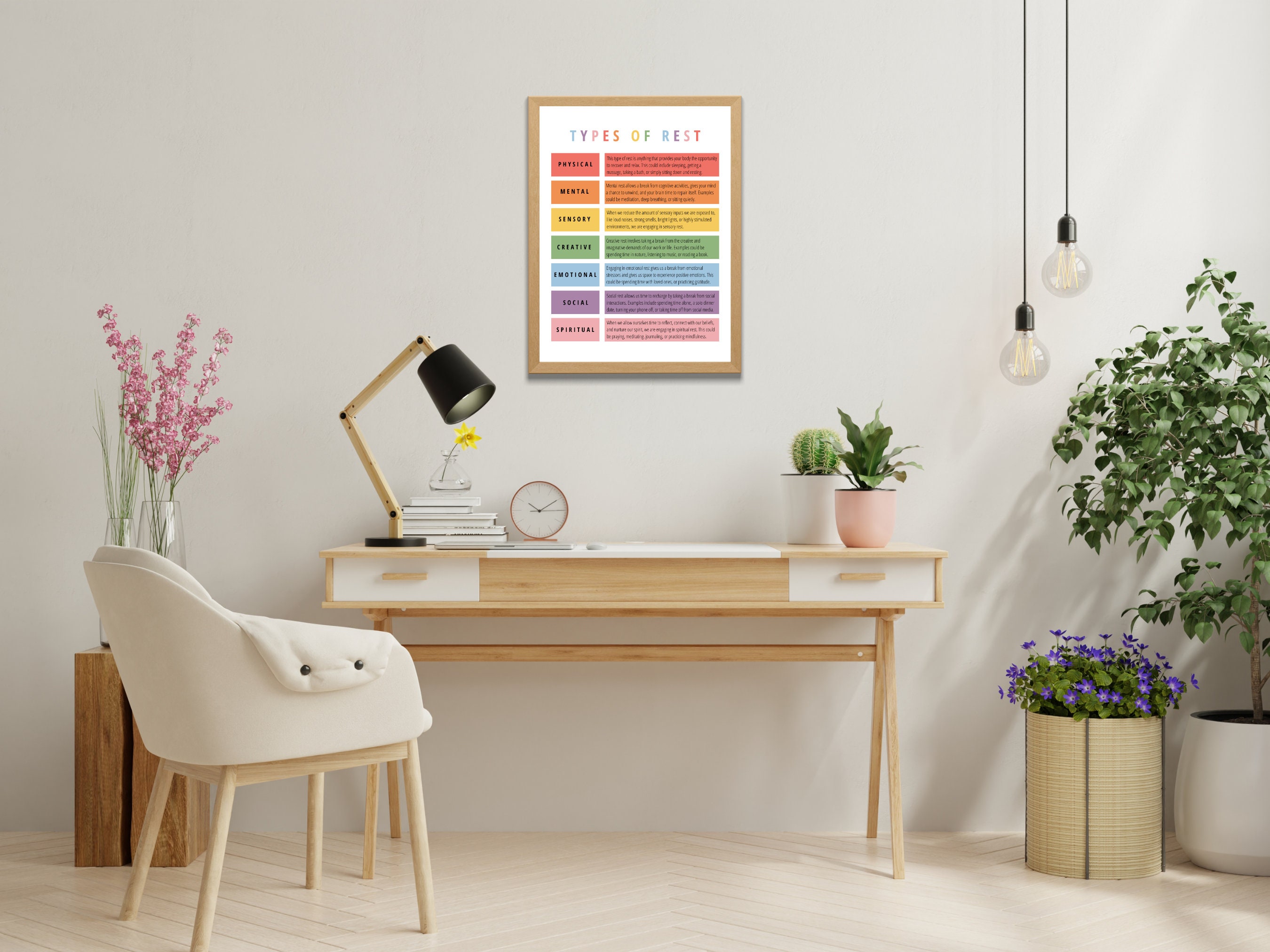 Types of Rest, Therapy Office Decor, School Counselor, CBT Print ...
